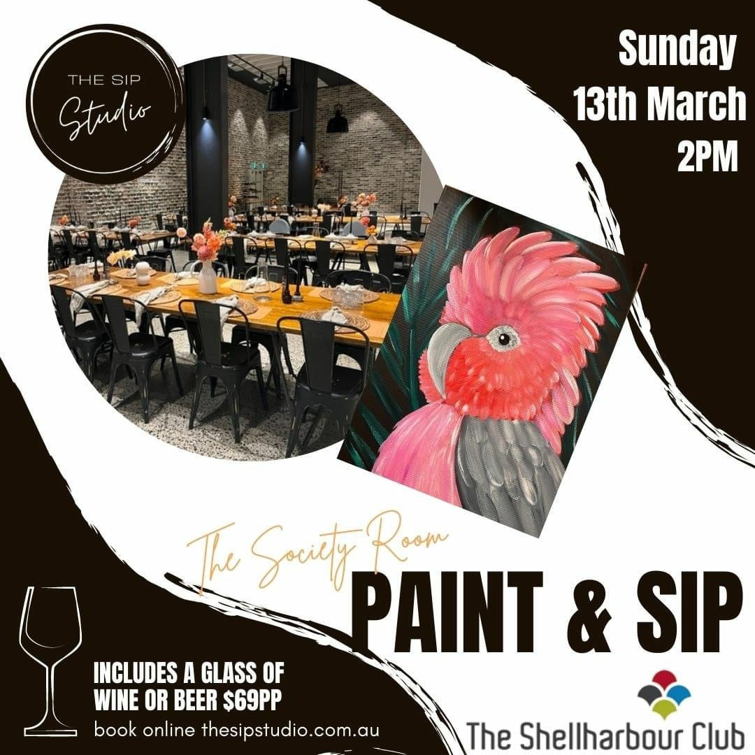 Sunday 13th March 2pm - Paint & Sip at The Shellharbour Club – The Sip ...
